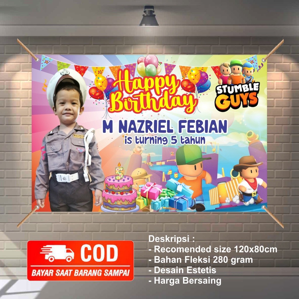 Jual PROMO DISKON GEDE !! Banner / Backdrop Ulang Tahun Anak Custom ...