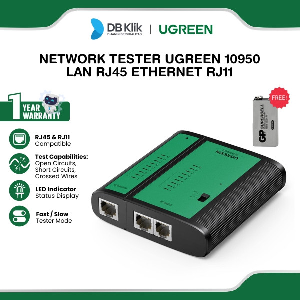 Jual Ugreen Network Tester Lan Rj45 Ethernet Rj11 (10950) | Shopee ...