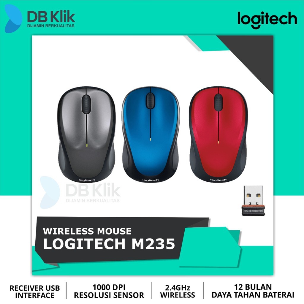 Jual Logitech M235 Mouse Wireless | Shopee Indonesia
