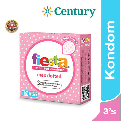 Jual Fiesta Imported Condoms Max Dotted 3's / Kondom / Alat Kontrasepsi ...