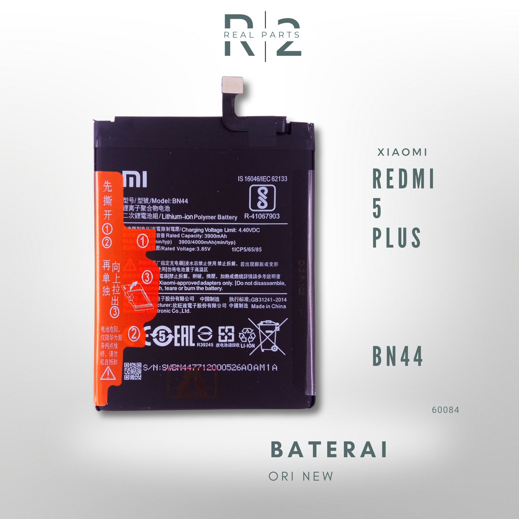 Jual Baterai BN44 XIAOMI Redmi 5 Plus ORI 100 OEM Battery | Shopee ...