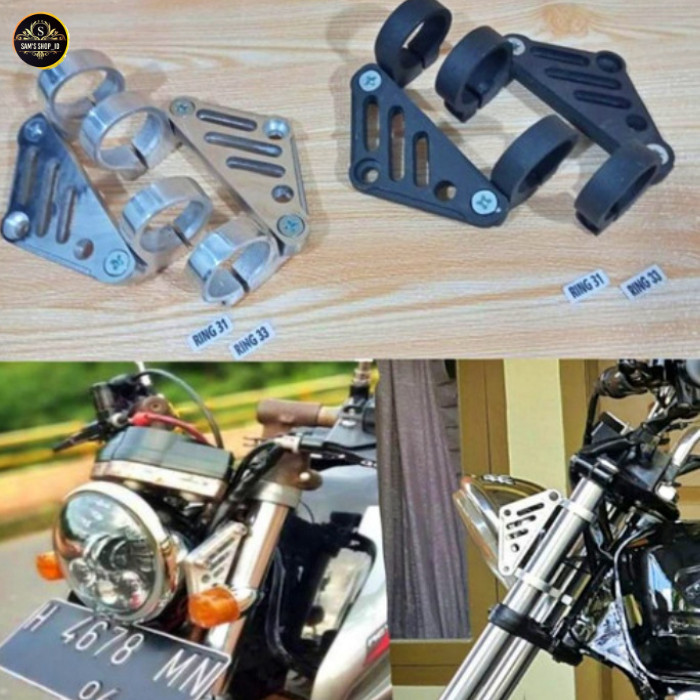 Jual Bracket CNC Kupingan Dudukan Lampu Daymaker Universal Motor Custom ...