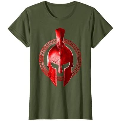 Jual Kaos Spartan Helmet Gladiator Workout Gym Warrior Sparta Red Gift ...