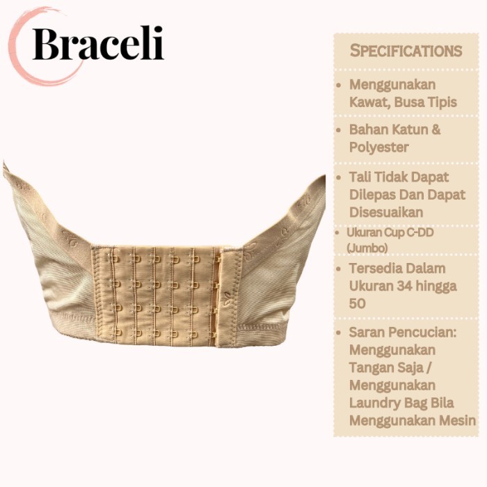 Jual Bra Gencang Lemak Jumbo Kawat Braceli Art 4501 +Free Extender | Shopee Indonesia