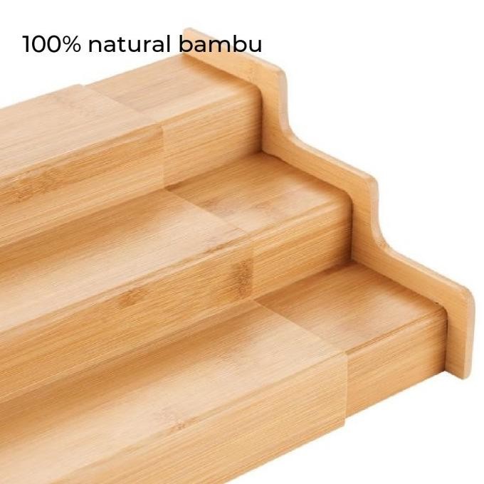 Jual ATHOME 3-Tier Expandable Bamboo Rack /Rak Bumbu Dapur Bambu Spice ...