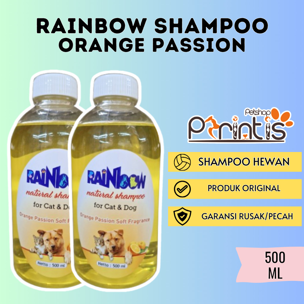 Jual Shampoo Hewan Rainbow Natural Shampo Orange Passion 500 ml ...
