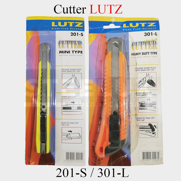 Jual Cutter Kardus Kertas LUTZ Germany 201-S / 301-L Pisau Mini Type ...