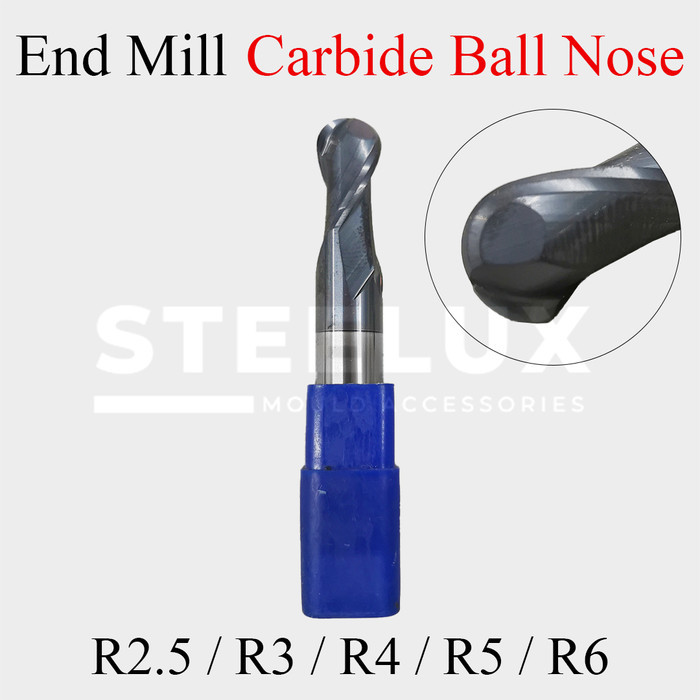 Jual End Mill Carbide L&V Ball Nose R2.5 / R3 / R4 / R5 / R6 x L50/60/ ...