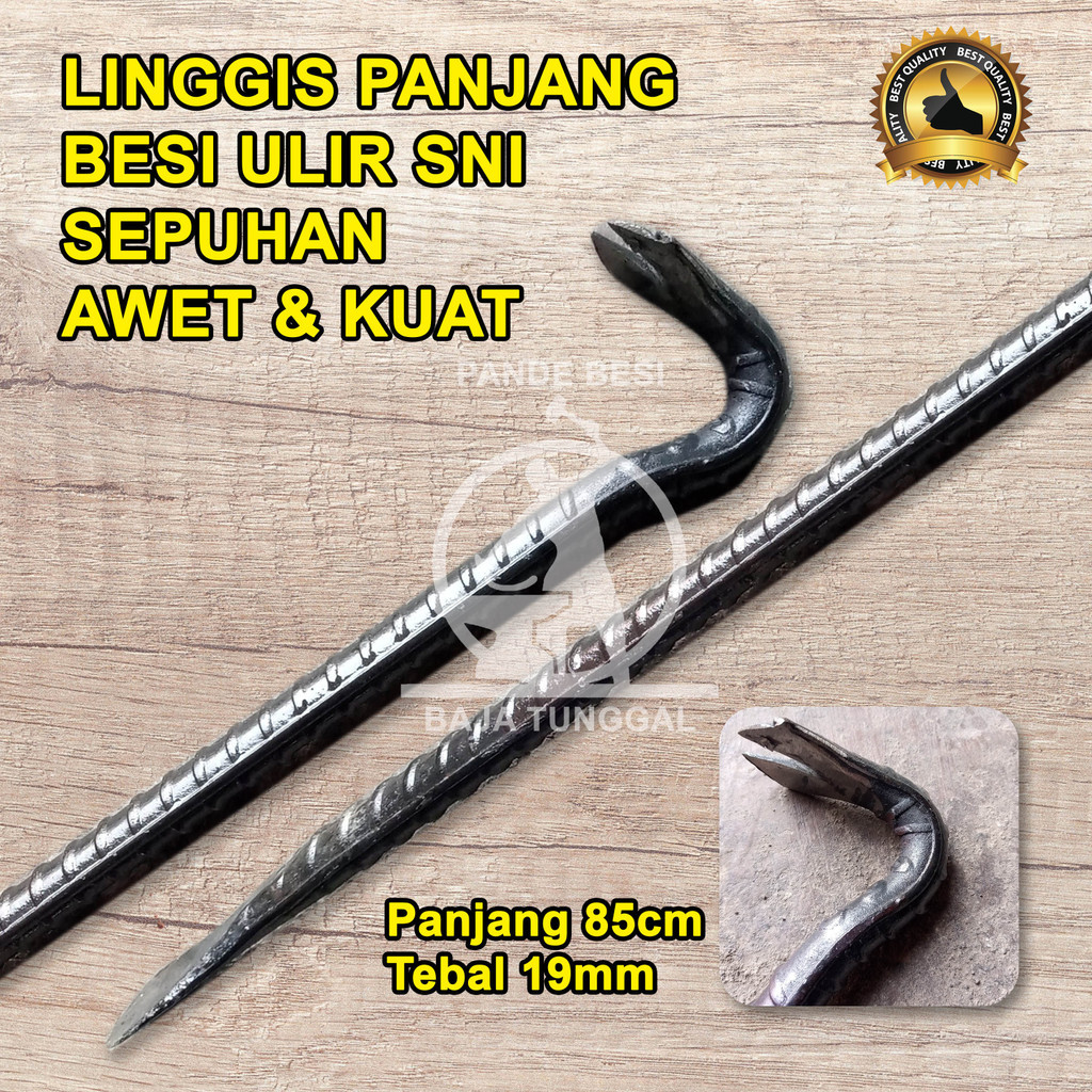 Jual Linggis Besi Ulir 19 Panjang 85 cm / Kubut Besar Pencabut Paku ...