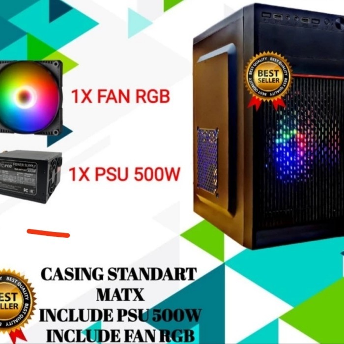 Jual HARGA DISC - Casing Brizz RGB M-ATX mini,Casing PC M-ATX PSU 500 W ...
