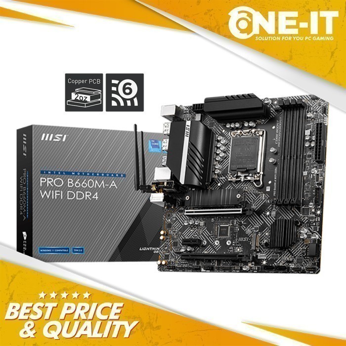 Jual TERMURAH - Motherboard MSI PRO B660M-A WIFI DDR4 1700 Intel B660 ...