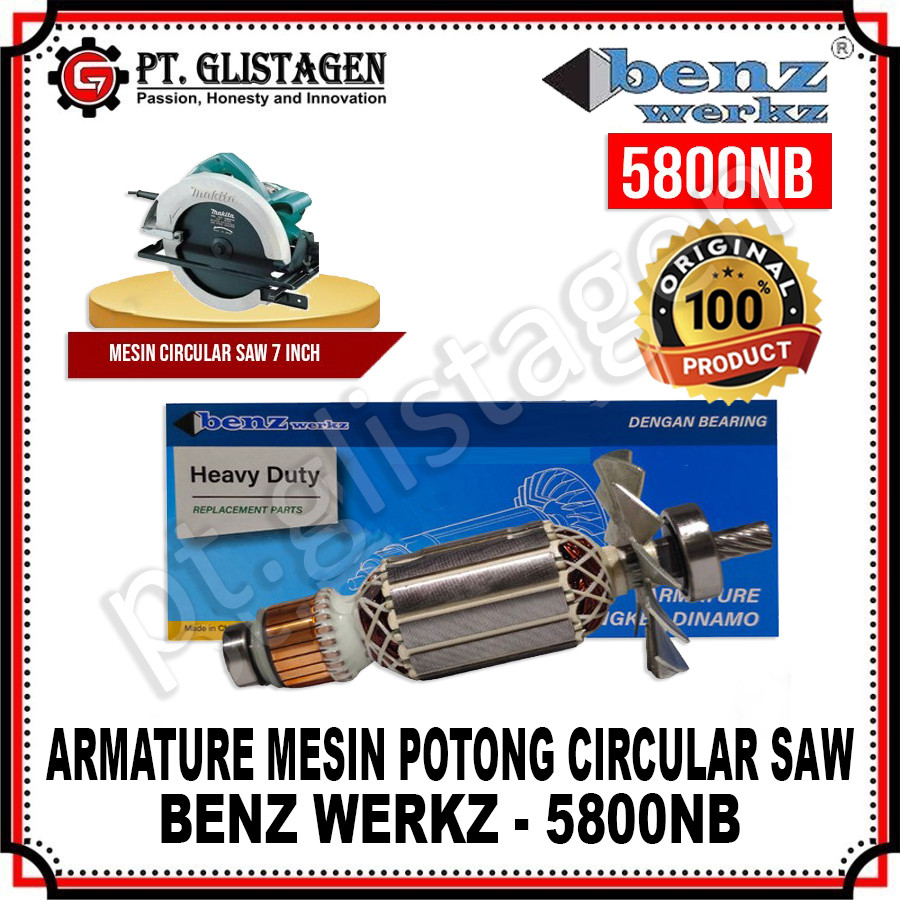 Jual BENZ 5800 NB Armature Angker Mesin Circular Saw 5800NB ORIGINAL ...