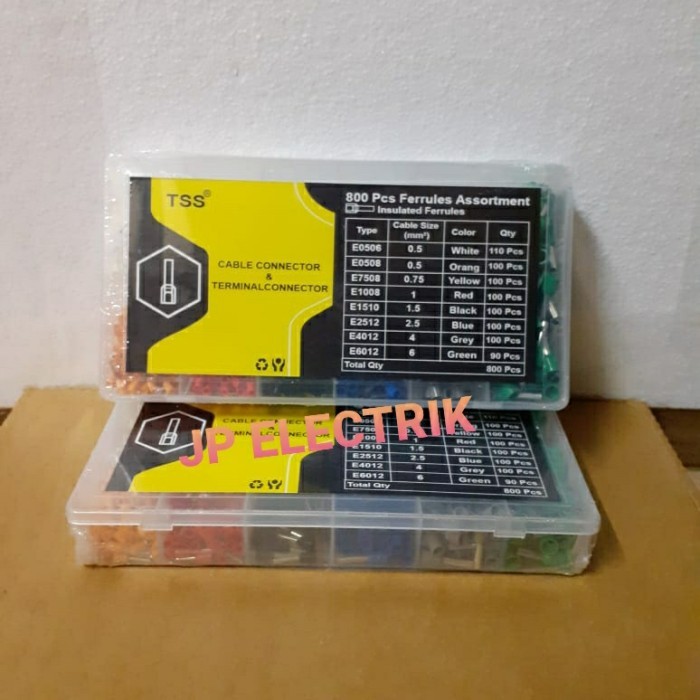 Jual Terminal Assorted Skun Ferrules 800Pcs/Box | Shopee Indonesia