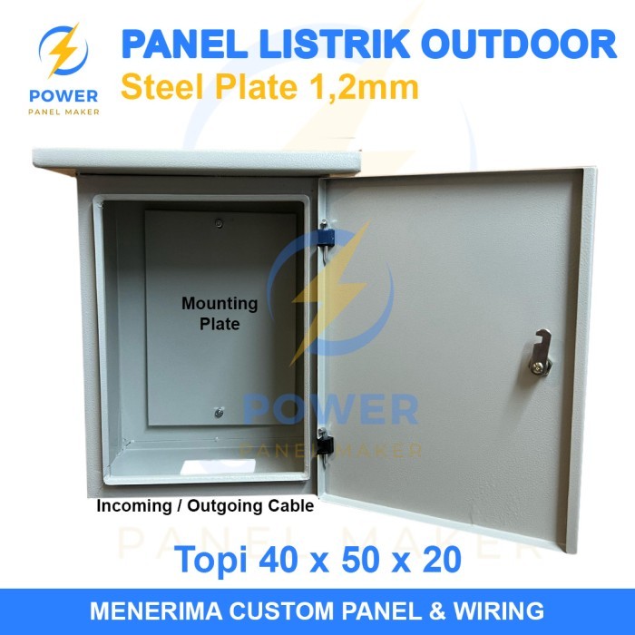 Jual Box Panel Listrik Outdoor 50X40X20 Sphc 1.2Mm Ral 7032 | Shopee ...