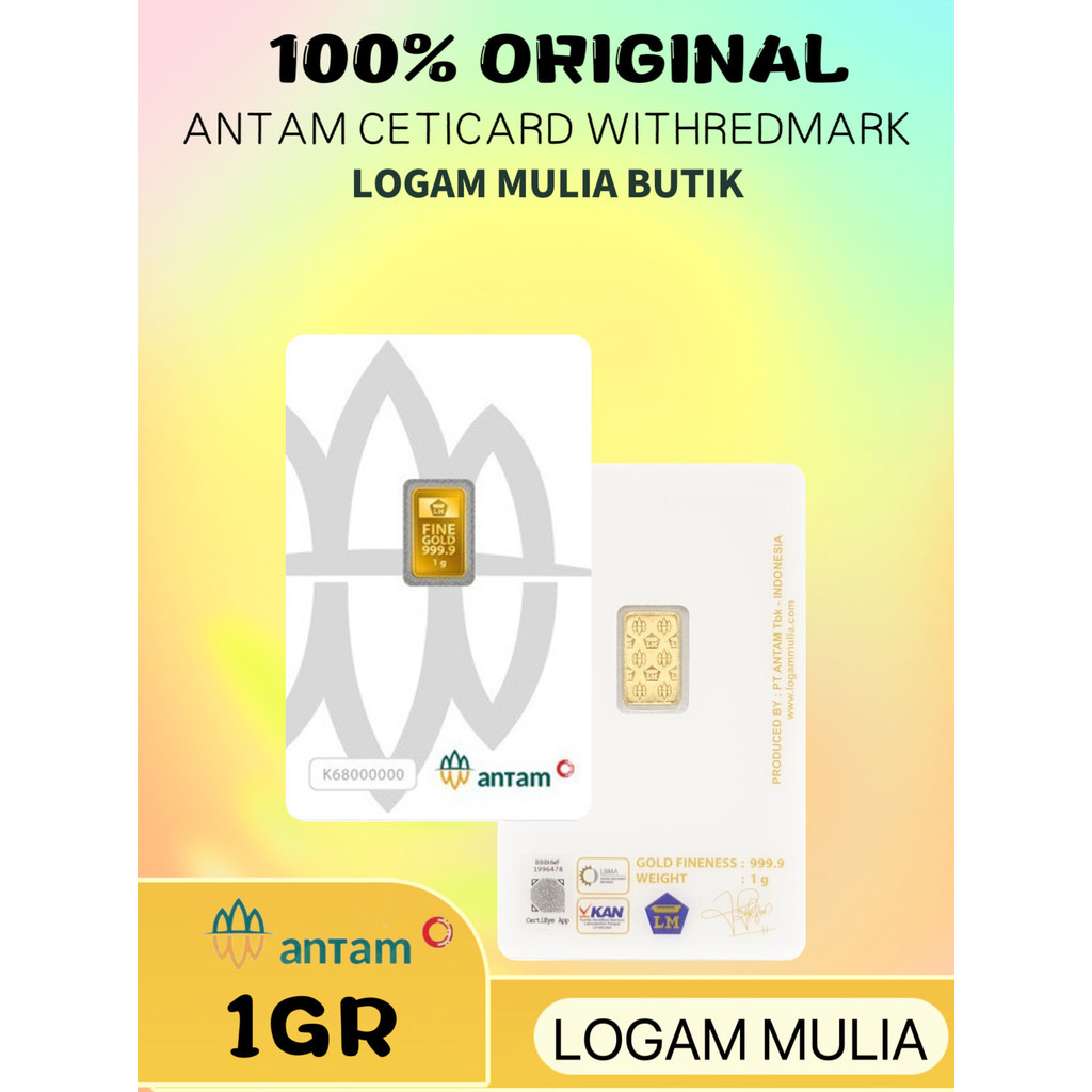 Jual Antam Microgold 1gr Emas Logam Mulia Seri Reguler | Shopee Indonesia