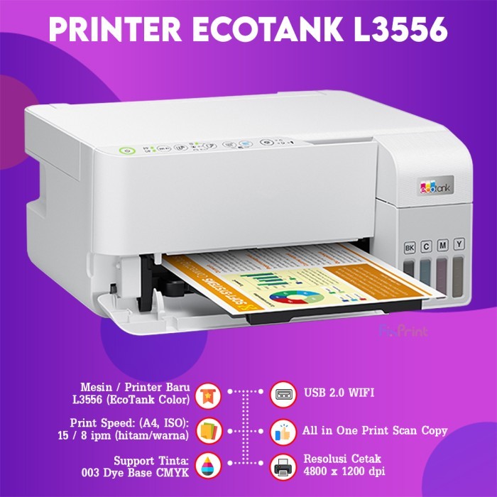 Jual Printer L3550 Ecotank Epson Multifungsi Print Scan Copy Wireless ...