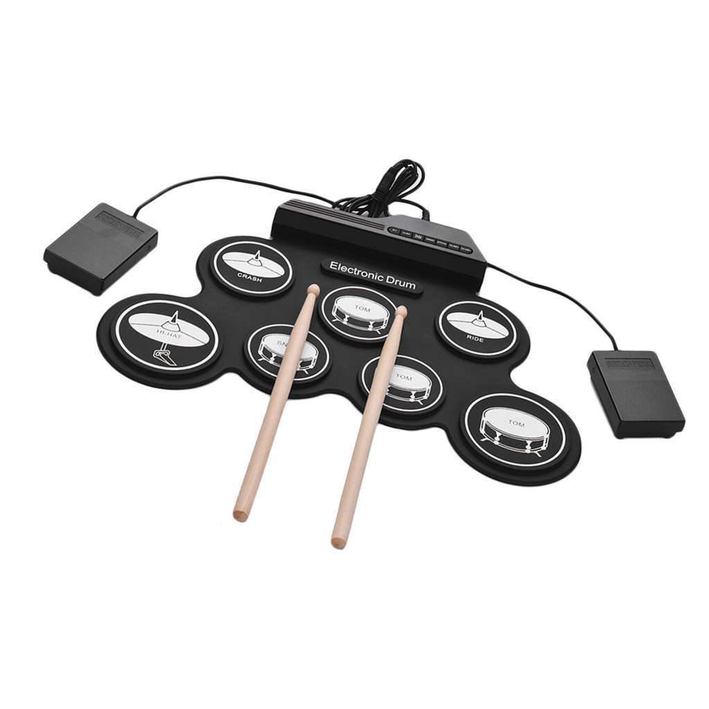 Jual Compact Size USB Roll-Up Silicon Drum Set Digital Electronic Drum ...