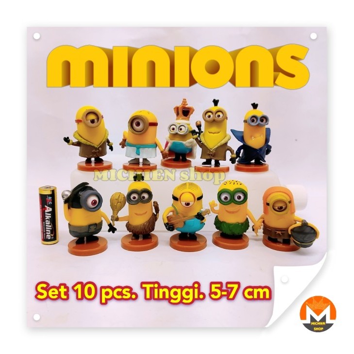 Jual Minion Figure Set isi 10 / Mainan Anak Minion - Minion Set 10 ...