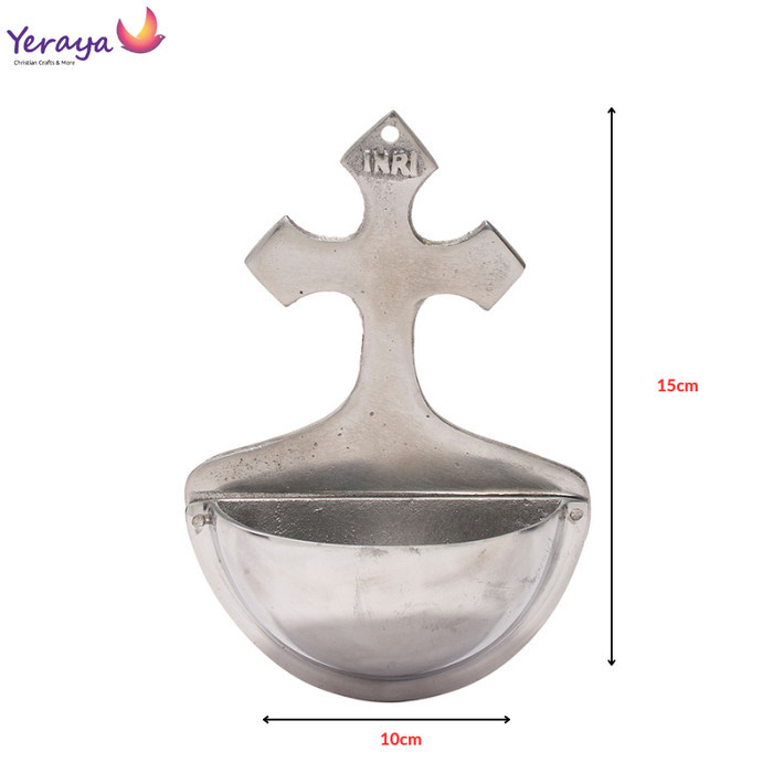 Jual Tempat Air Suci Aluminium Wadah Air Suci Salib Perlengkapan Misa ...