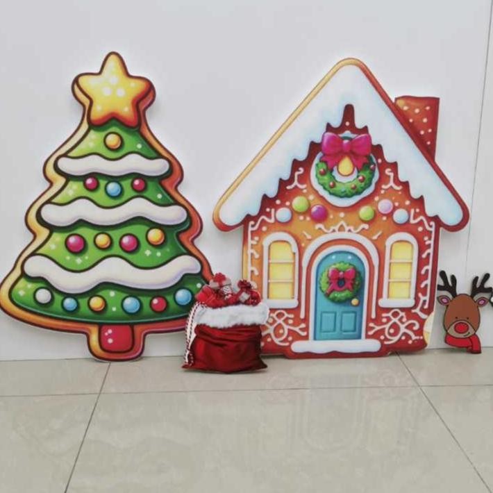 Jual standing karakter custom tema natal dekorasi backdrop photo booth ...