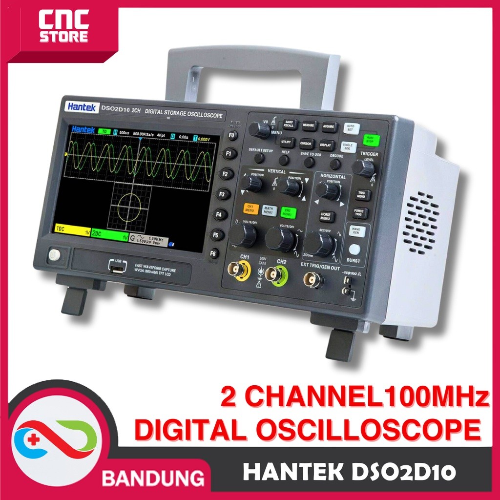Jual DIGITAL OSCILLOSCOPE HANTEK DSO2D10 2 CHANNEL 100MHz | Shopee ...