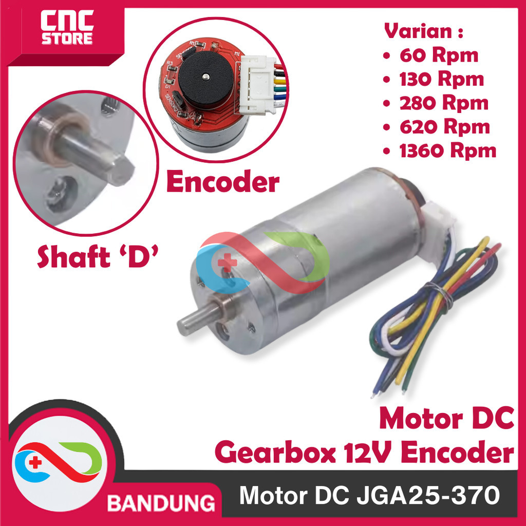 Jual MOTOR DC JGA25-370 DC 12V GEARBOX HIGH TORQUE DINAMO WITH DISC ...