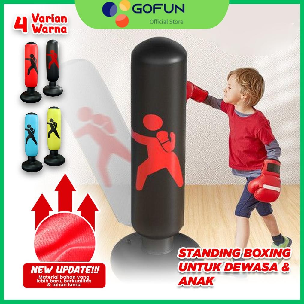 Jual Original Standing Boxing Angin Anak Model Tiup Samsak Tinju Berdiri Material Pvc Premium ...