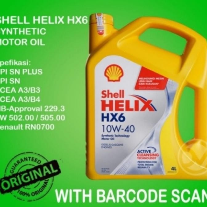 Jual Shell Helix HX6 10W-40 kemasan 4liter | Shopee Indonesia