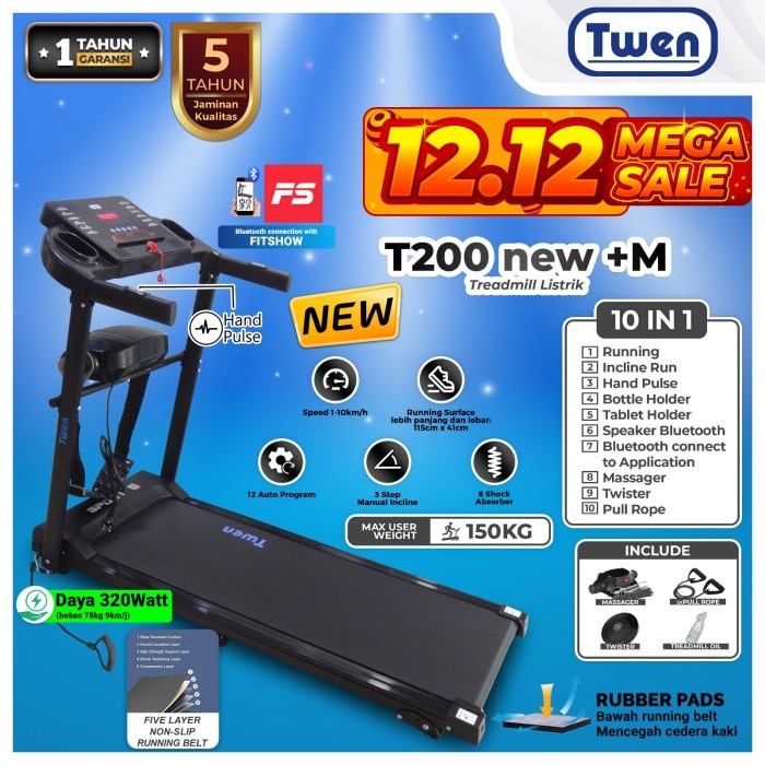 Jual Treadmill Listrik Twen T200 New Arrival - Treadmill Elektrik ...