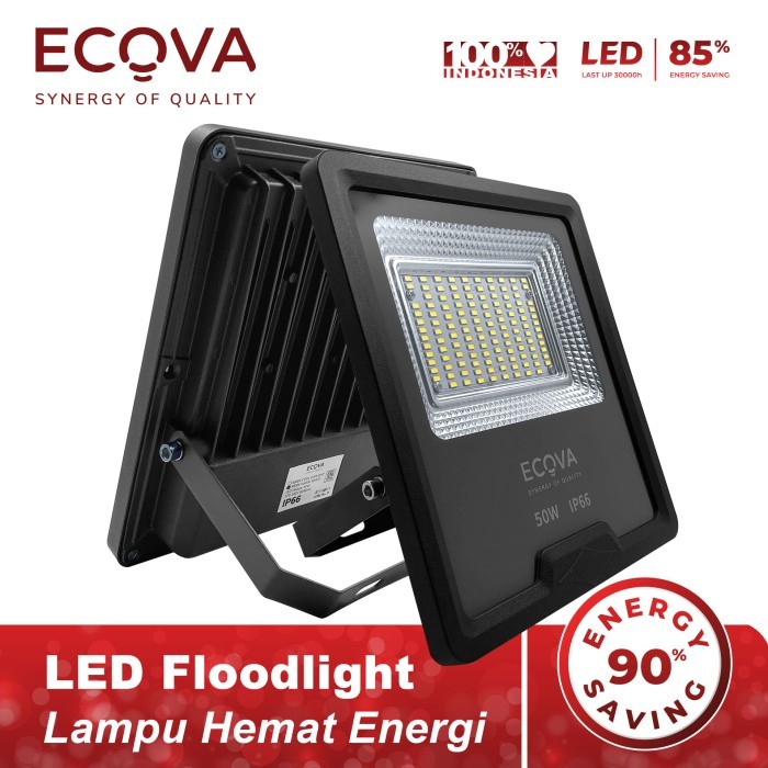 Jual Lampu Flood light / Kap Sorot LED ( 20w / 30w / 50w / 100w ) Ecova | Shopee Indonesia