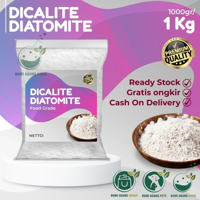 Jual DICALITE DIATOMITE 1KG DIATOMACEOUS EARTH POWDER 1 KG | Shopee ...