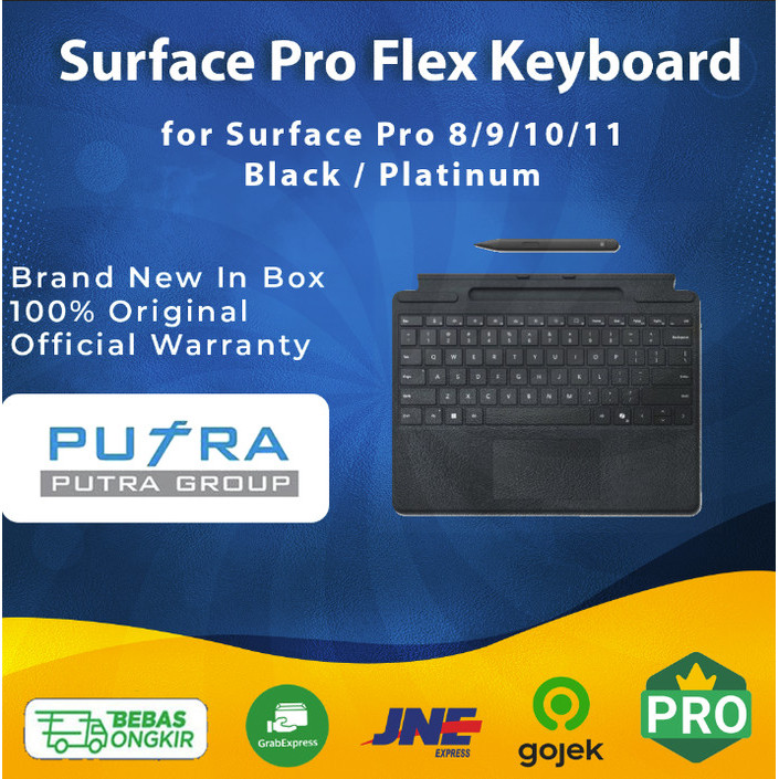 Jual NEW Microsoft Surface Pro 11 10 9 8 Flex Keyboard / Type Cover ...
