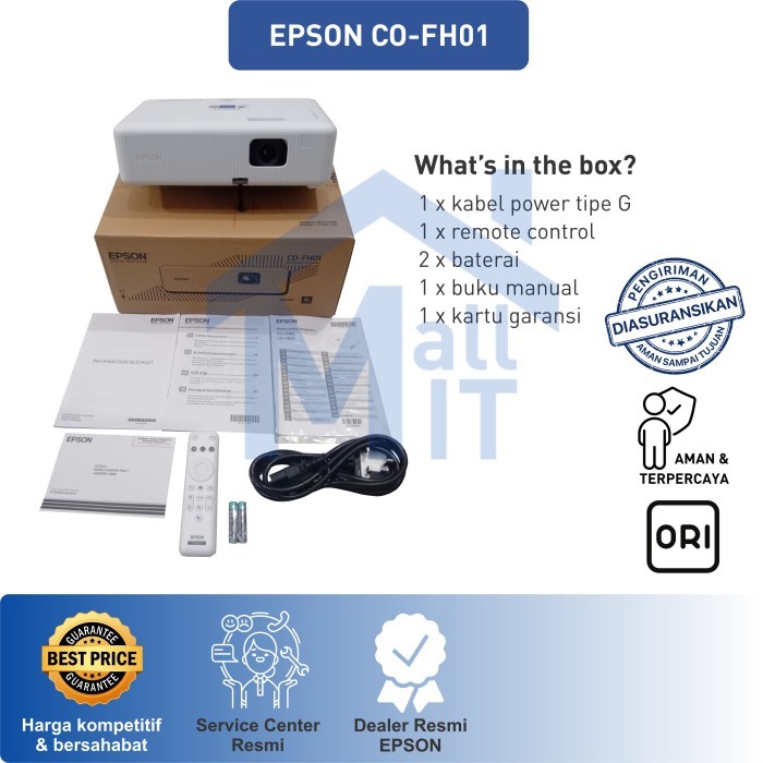 Jual Proyektor Epson Co Fh01 Co-Fh01 Cofh01 Full Hd 1080P Home Theater ...