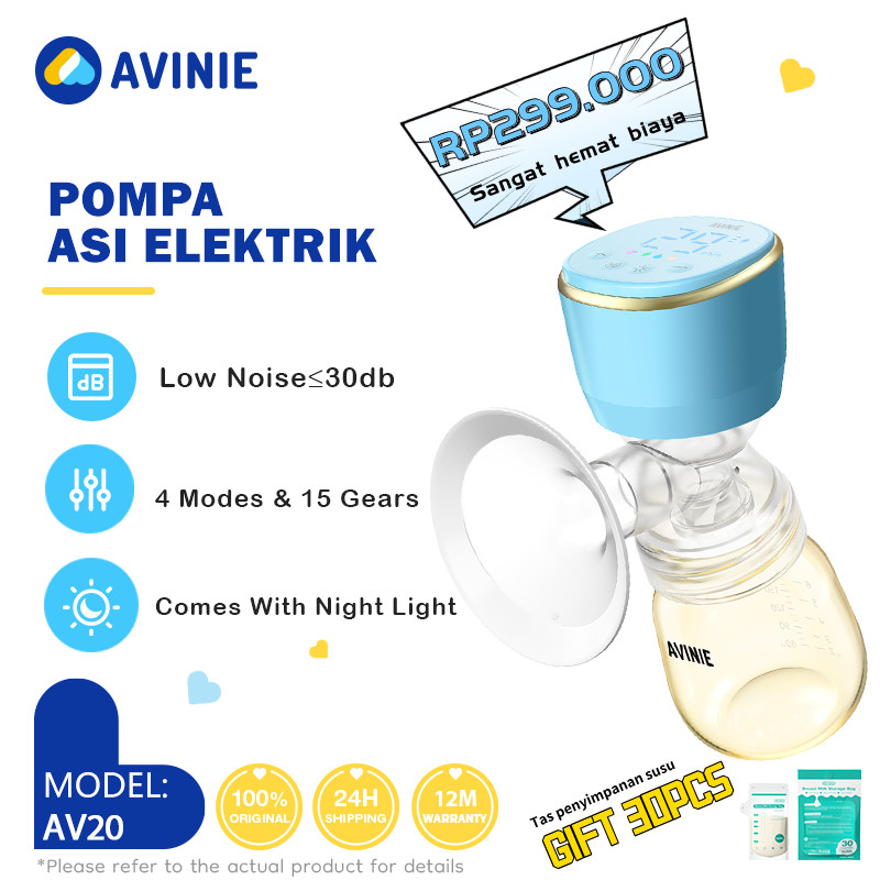 Jual AVINIE Pompa ASI Elektrik Desain Ringan 238g 4 Mode dengan 60 Tingkat Kecepatan AV20 ...