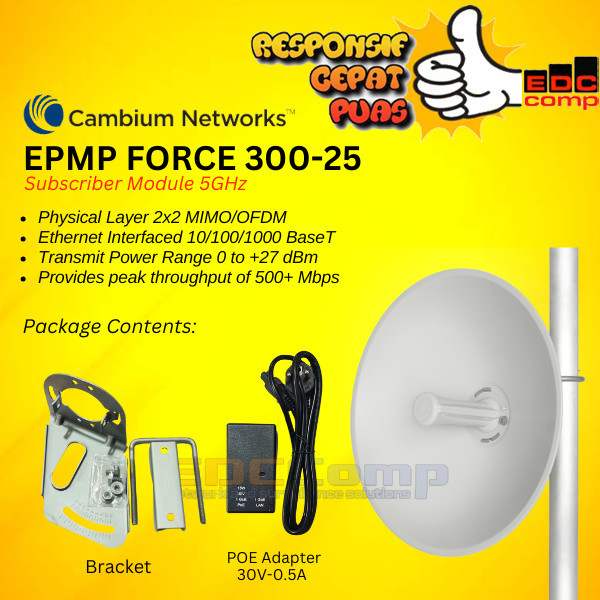 Jual Cambium Networks ePMP Force 300-25 Subscriber Module | Shopee ...