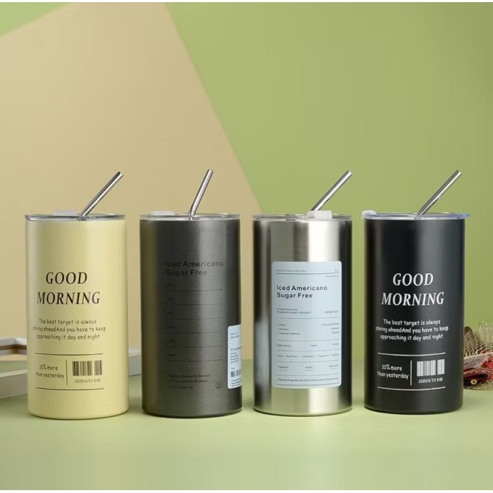 Jual [BS] GELAS TUMBLER KOPI STAINLESS STEEL BESI KAPASITAS 600ML ...