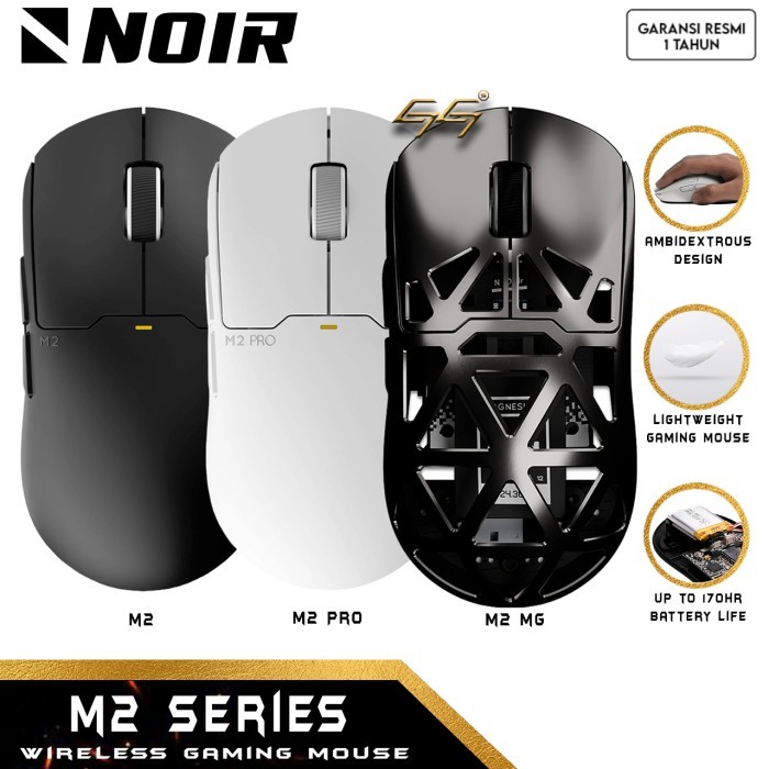 Jual NOIR M2 Series M2 Pro M2 Mg Magnesium Wireless Lightweight Gaming ...
