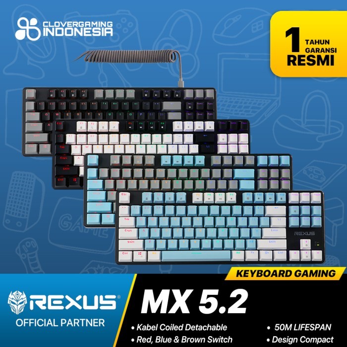 Jual Rexus MX5.2 Legionare Mechanical Gaming Keyboard MX52 MX 5.2 ...