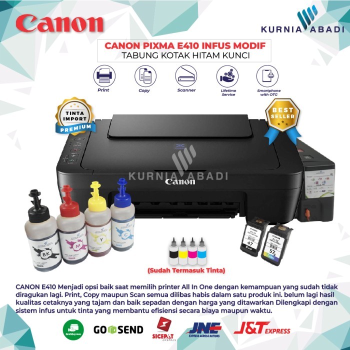 Jual HARGA DISC - Printer Canon PIXMA E410 Infus Print Scan Copy Inkjet ...