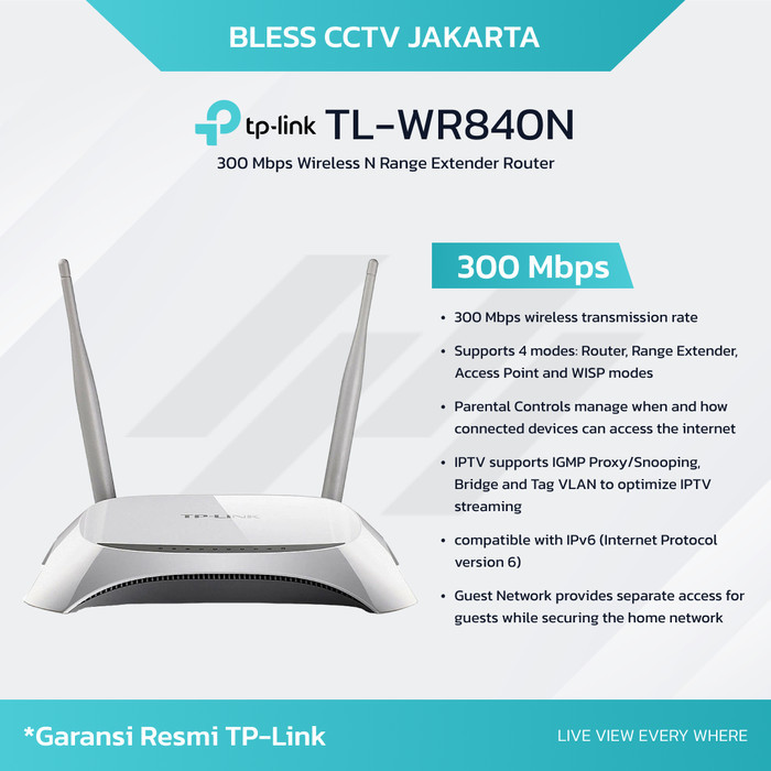 Jual Router TP link TL-WR840N 300Mbps Wifi Range Extender Penguat ...