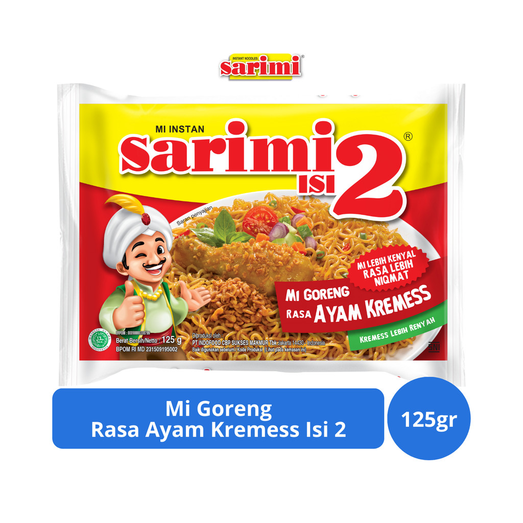 Jual Sarimi Mi Goreng Rasa Ayam Kremess Isi 2 125gr | Shopee Indonesia