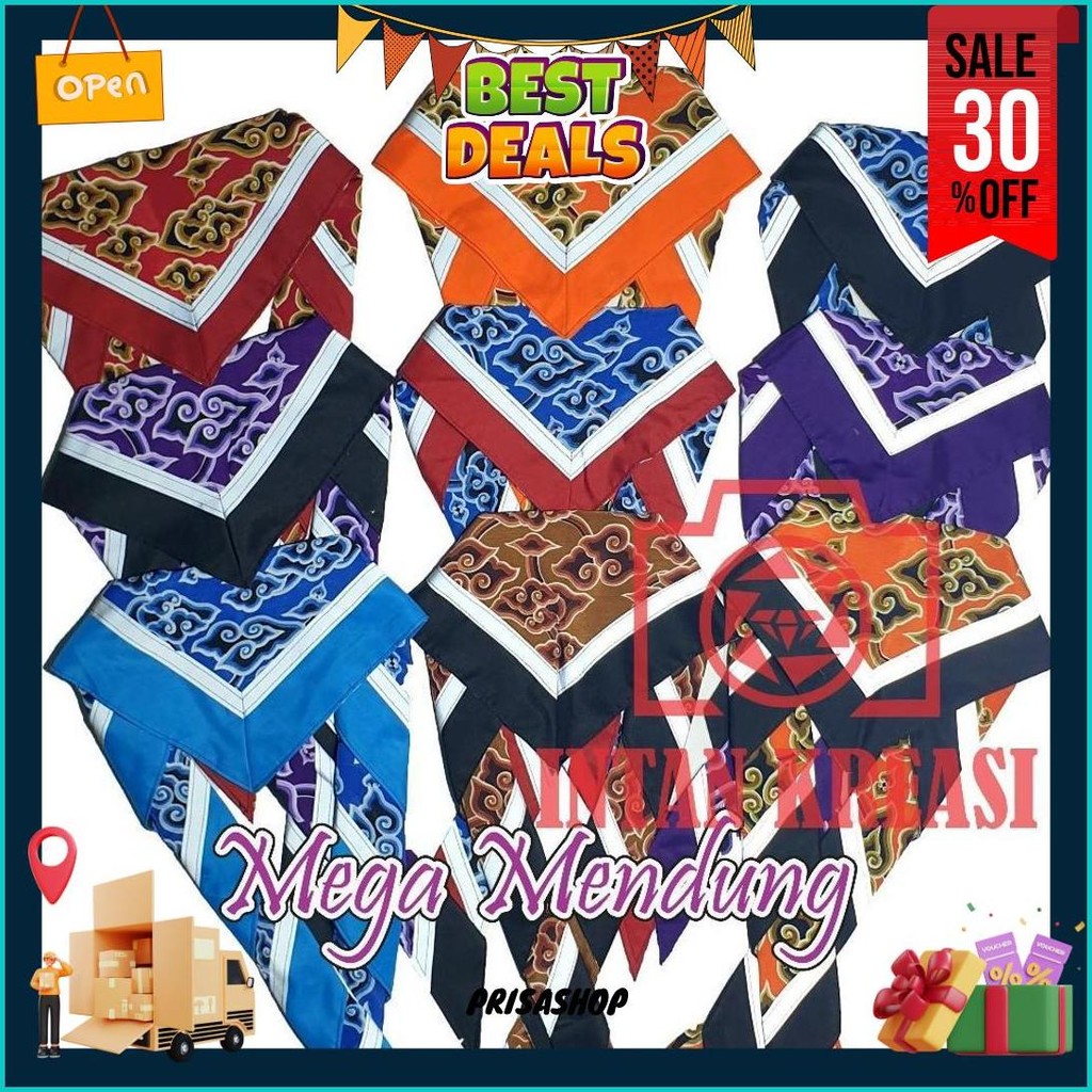 Jual Scraf Pramuka Batik Mega Mendung Menyala Murah | Shopee Indonesia