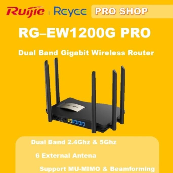 Jual NEW Ruijie Reyee RG EW1200G Pro 1300m Dual Band Gigabit Wireles ...