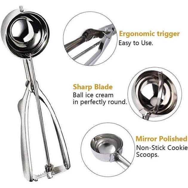 Jual PENAWARAN TERBATAS Sendok Es Krim Ice Cream Scoop Stainless Steel ...