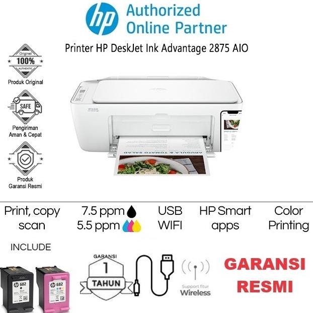 Jual HP DESKJET INK ADVANTAGE 2875 ALL IN ONE PRINTER WIRELES 1612T | Shopee Indonesia