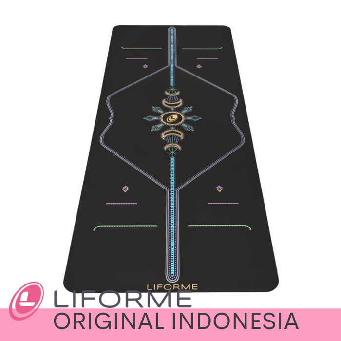 Jual LIFORME COSMIC MOON BLACK YOGA MAT | Shopee Indonesia