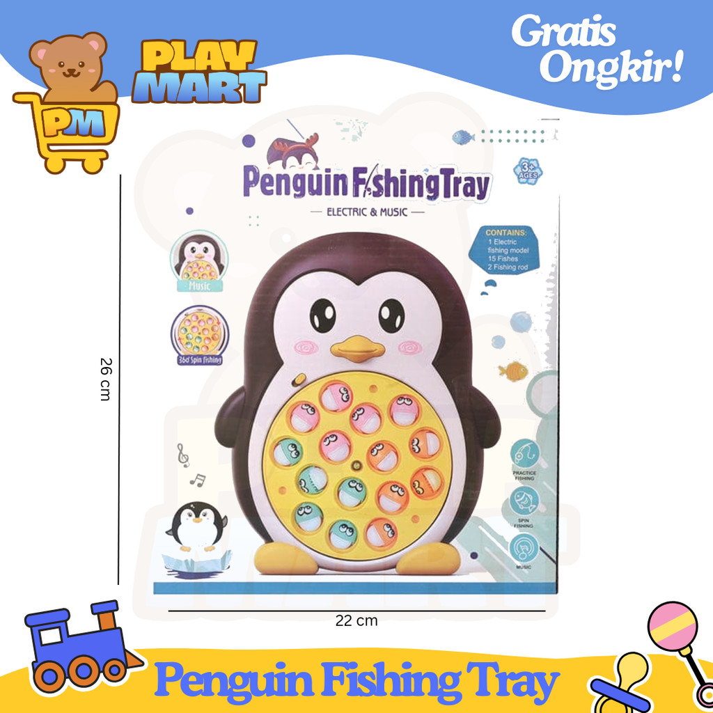 Jual Mainan Anak Game Pancing Karakter Penguin Mainan Anak Pancing Set ...