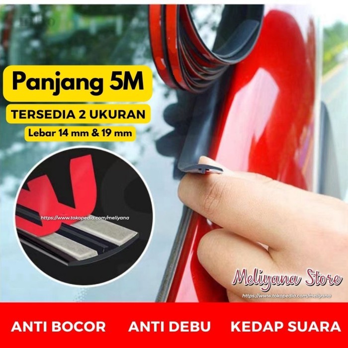 Jual Ready List Strip Segel Celah Kaca Mobil Karet Dengan Perekat Anti ...