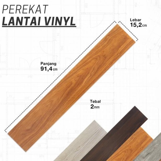 Jual TERSEDIA STIKER LANTAI VINYL VSTE WALLPAPER DINDING VINYL / PARKET LANTAI VINYL MOTIF KAYU ...