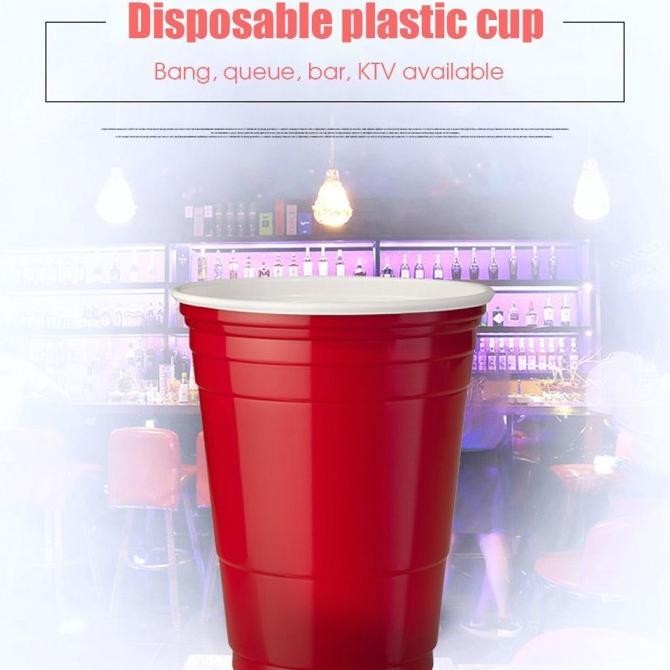 Jual Sale Beer Pong Cups Gelas Plastik Merah Gelas Pesta Amercian Cups ...